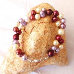 Multi Colour Shell Pearl Bracelet Handmade Jewelry on Luulla