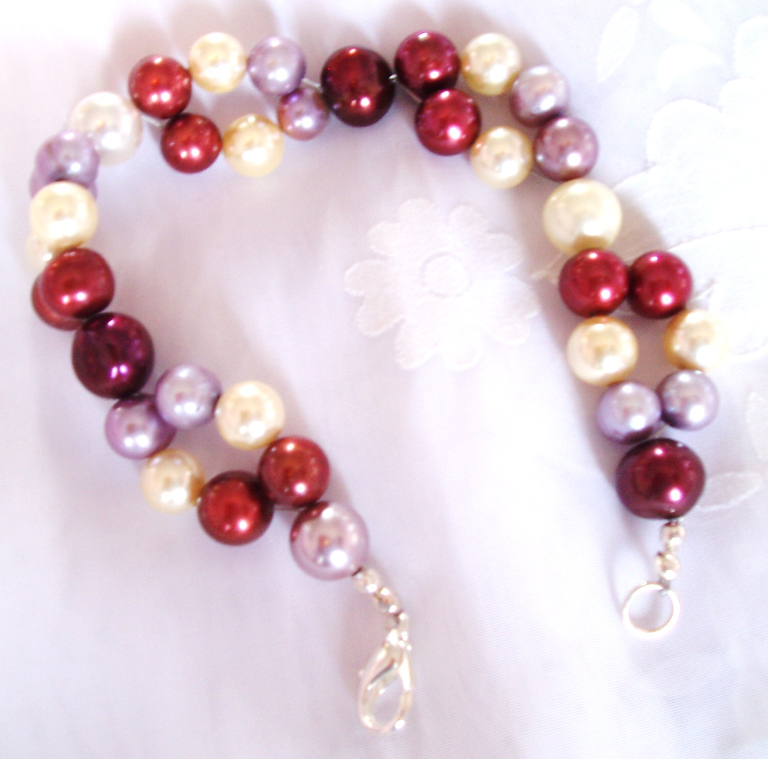 Multi Colour Shell Pearl Bracelet Handmade Jewelry on Luulla