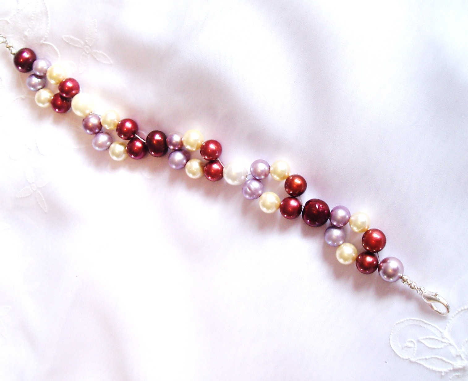 Multi Colour Shell Pearl Bracelet Handmade Jewelry on Luulla